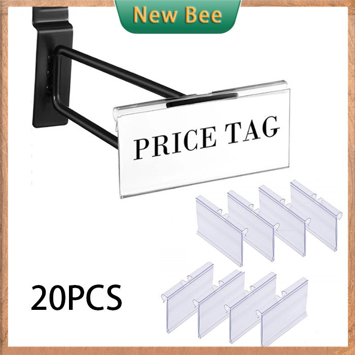 20 PCS Retail Price Label Holder Clear Plastic Label Holder Basket ...
