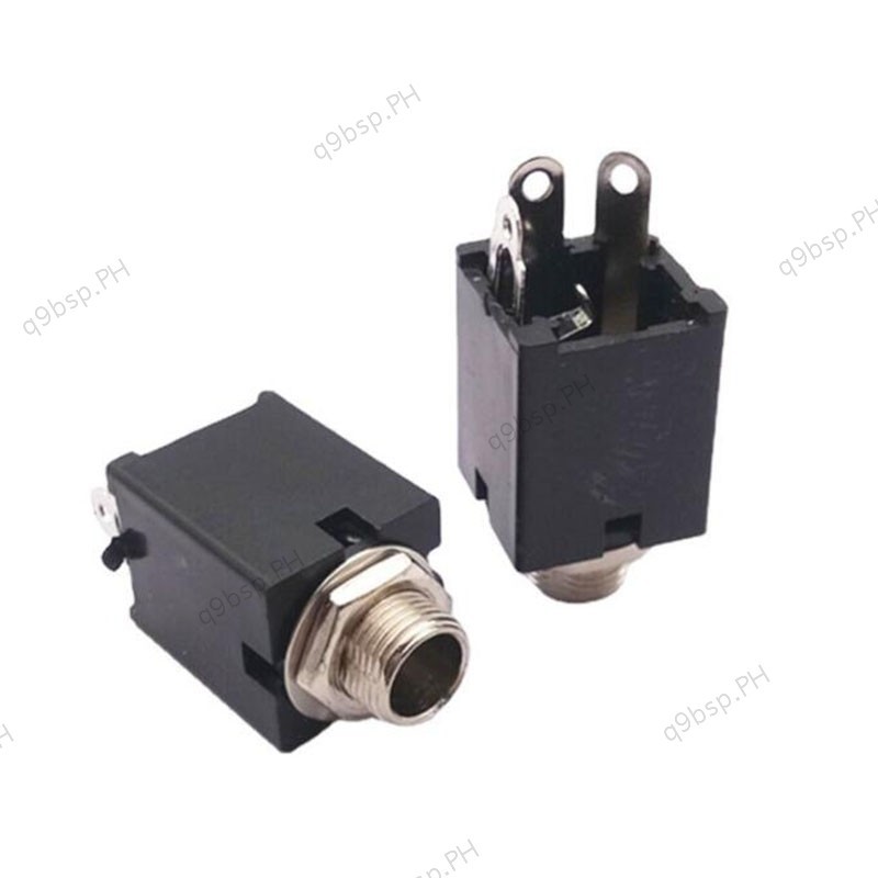3Pin 6.35mm 6.5mm mono Female Plug Socket Microphone 1/4 inch Panel ...