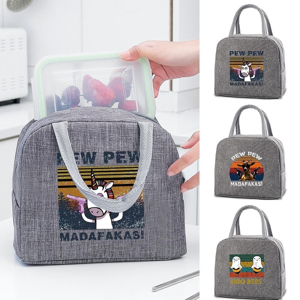 Cooler Food Lunch School Kids Dinner Insulated Tote Anime Printed Bento ...