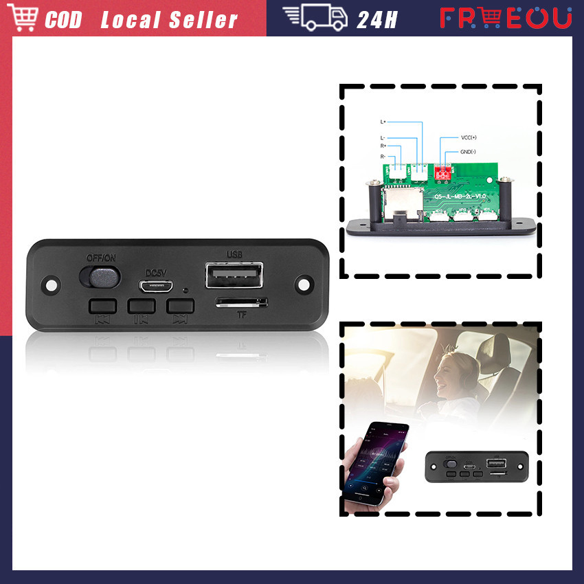 Mp3 Player Decode Board Vehicle-mounted Bluetooth FM Radio Module With ...