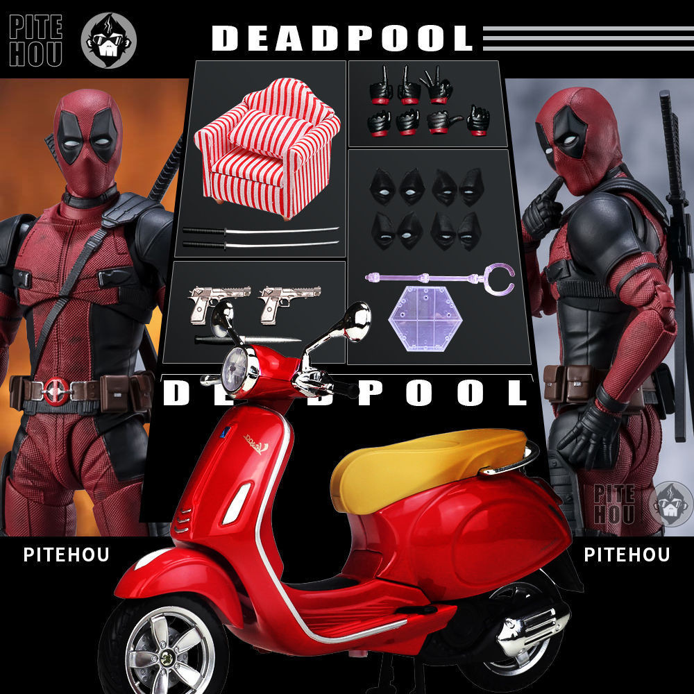 DEADPOOLMarvel Deadpool Hand-Made ModelXWar Police Spider-Man Toy Joint ...