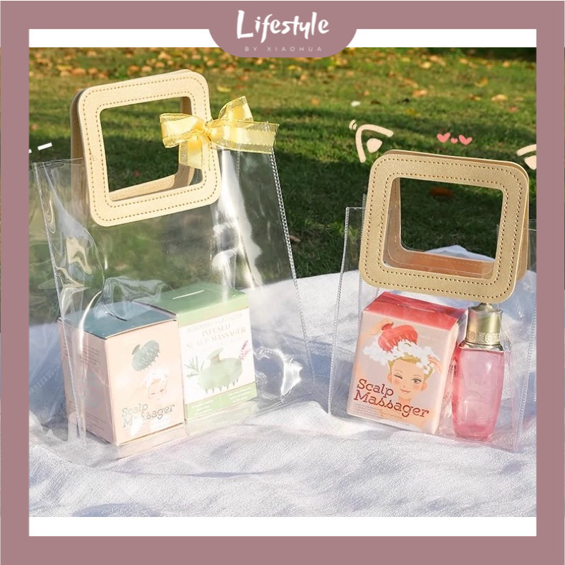 Transparent Bag Door PVC Clear Wedding Goodies Bag 透明礼物袋手提伴手礼袋 Beg Bag ...