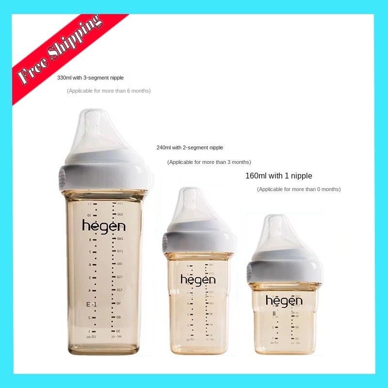HEGEN 150ml / 5 oz, 240ml / 8 oz, 330ml / 11 oz Feeding Bottle PPSU ...