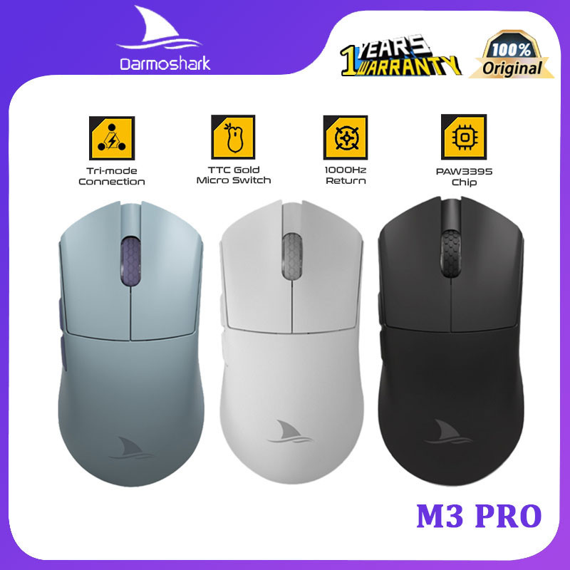 Darmoshark M3 PRO Wireless Mouse PAW3395 Gaming three-mode Bluetooth mouse | Shopee Philippines