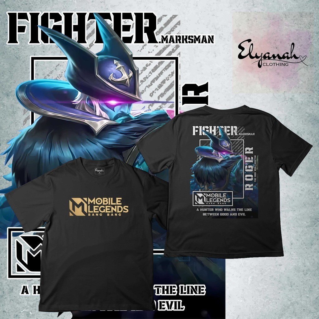 ML - Mobile Legends Shirt - Roger - Unisex Casual Cotton | Shopee ...