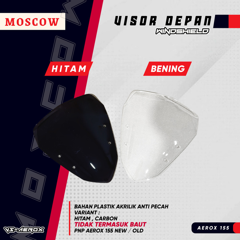 Visor AEROX 155 OLD/NEW CONNECTED Windshield Front YAMAHA AEROX ...