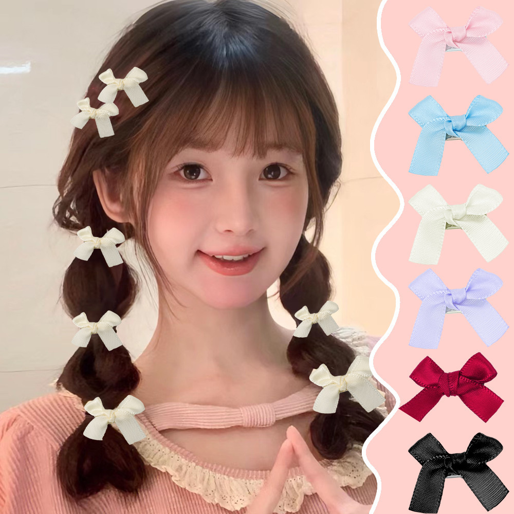 Sweet Bowknot Hair Clips Headdress - Cute Mini Ribbon Multicolor ...
