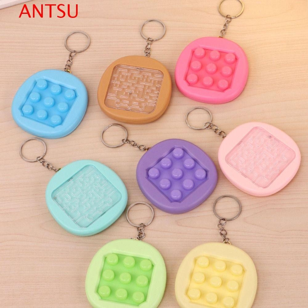ANTSU Simple Dimple Toy, Push Bubble Maze Pinch Dimple Toy Keychain ...