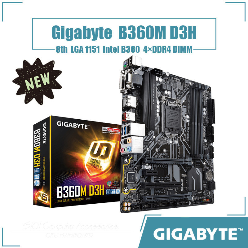 Gigabyte B360M D3H Motherboard LGA 1151 4xDDR4 DIMM Using Intel B360 ...