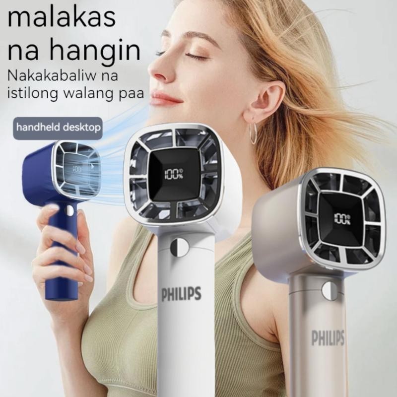 Philips 100 High Speed Turbo Portable Fan Mini Fan with Digital Display ...