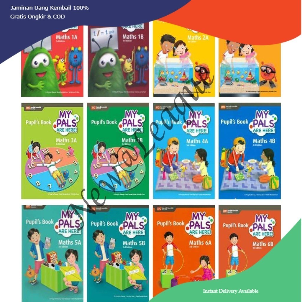Full Color/My Pals Are Here Maths Pupil Book 1A 1B 2A 2B 3A 3B 4A 4B 5A ...