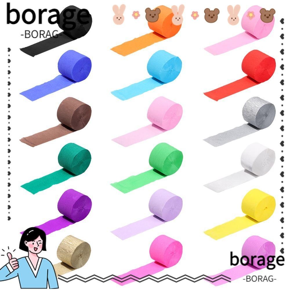 BORAG 1 Roll Crepe Paper Streamers DIY Baby Shower Decoration Rainbow Garland Photography ...