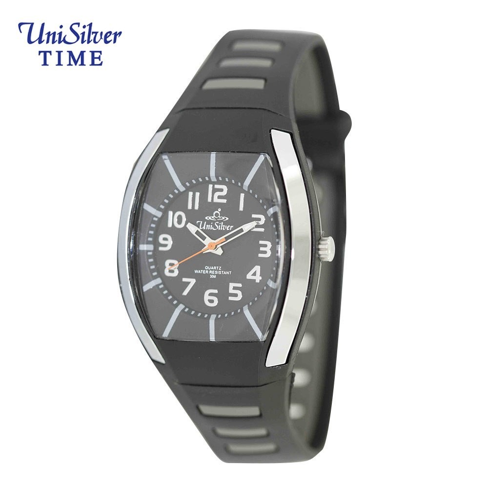 UniSilver TIME Women's Black Analog Rubber Watch KW878-2003 | Shopee ...