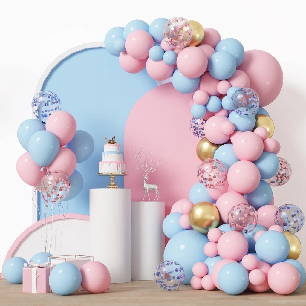 Pink Blue Balloon Set Garland Arch Kit Birthday Party Decoration Baby ...