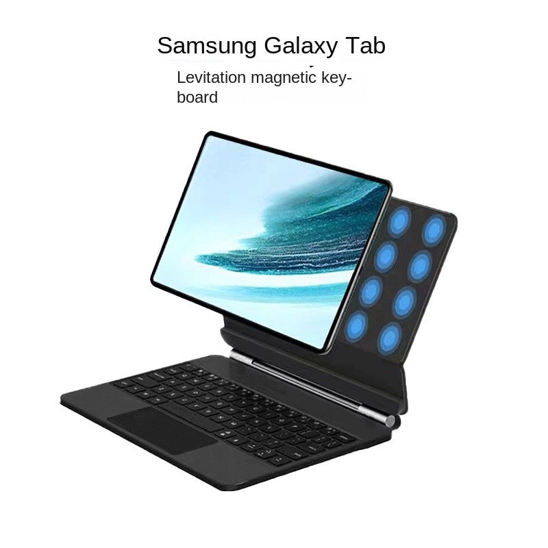 For Samsung Galaxy Tab Magnetic Suspension Control Keyboard 11/12.4 ...