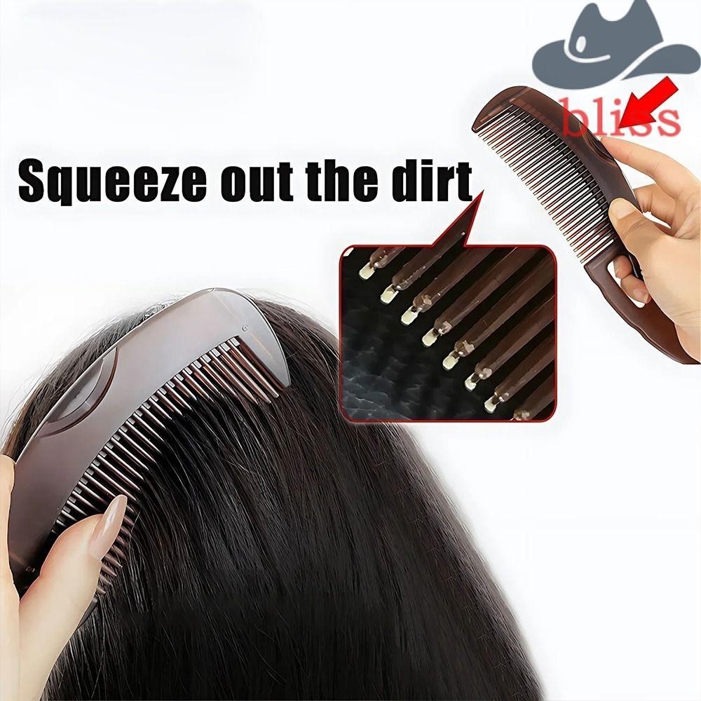 BLISS Anti-Dandruff Massage Comb, Press Squeeze Out Dirty Deep Clean ...