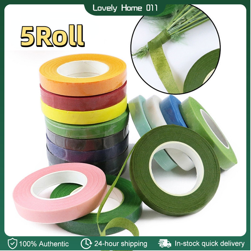 5 Roll Flower Floral Tape Florist Elastic Tape Floral Waterproof Self ...