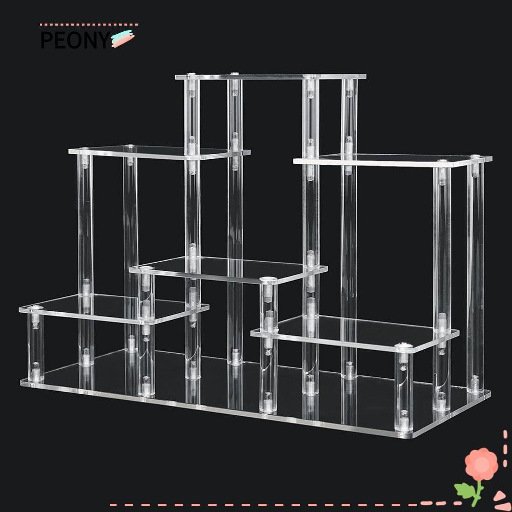 PEONY 6-Tier Acrylic Display Riser, Transparent Display Stand, Multi ...