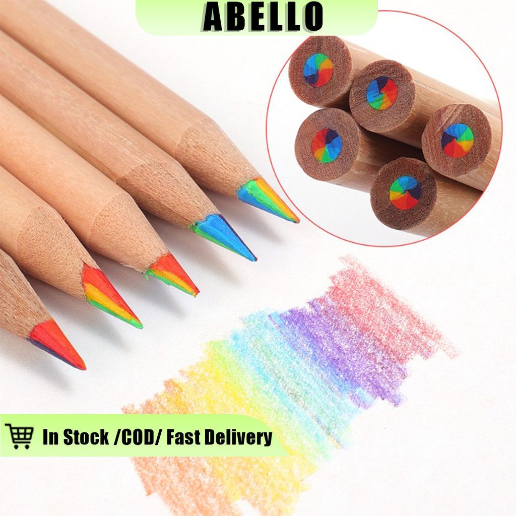 Creative 7 in 1 Multi-Colored Pencil Rainbow Pen Gradient Coloring ...