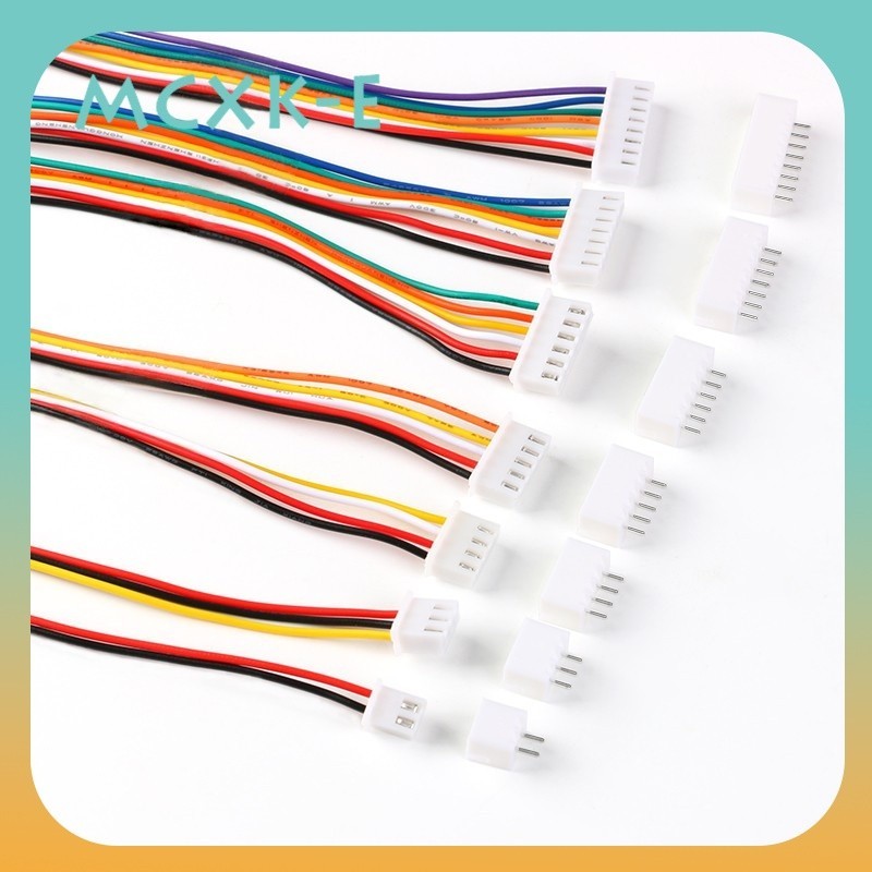5Set JST XH2.54 XH 2.54mm Wire Cable Connector 2/3/4/5/6/7/8/9/10 Pin Pitch Male Female Plug ...