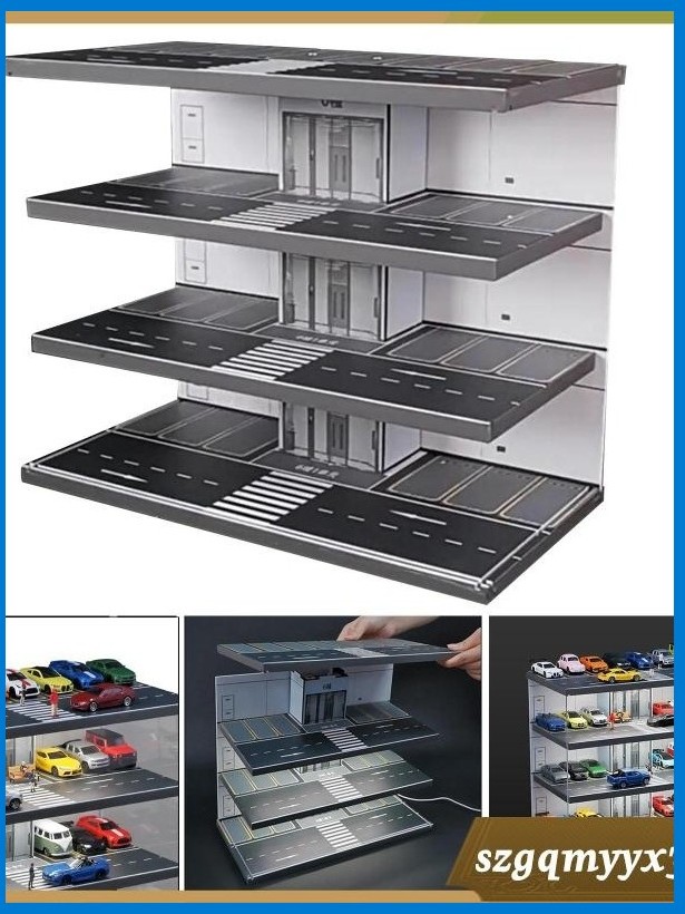 [ 1:64 Scale Parking Lot Vehicle Garage Showcase for Model Cars Layout ...