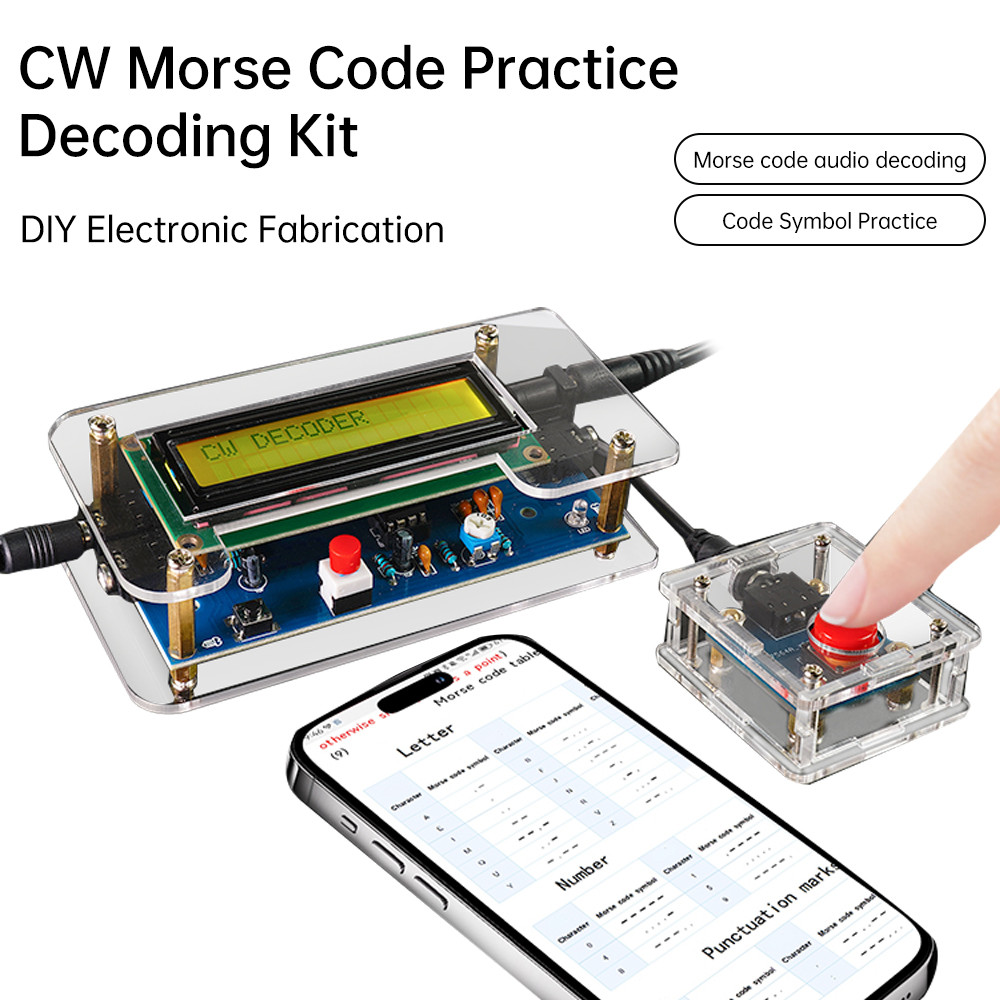 DC9V CW Morse Code Decoder Bulk Circuit Board Welding Practice DIY Electronic Manufacturing Kit ...