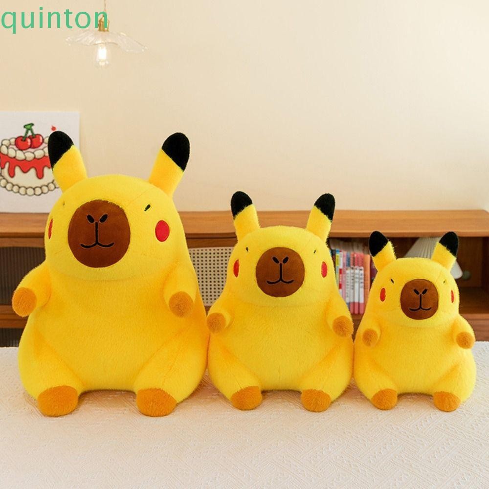 QUINTON Capybara Plush Toy, PP Cotton Cosplay Pikachu Capybara Stuffed ...