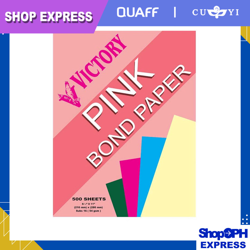 Victory Colored Bondpaper PINK | SPX | Shopee Philippines