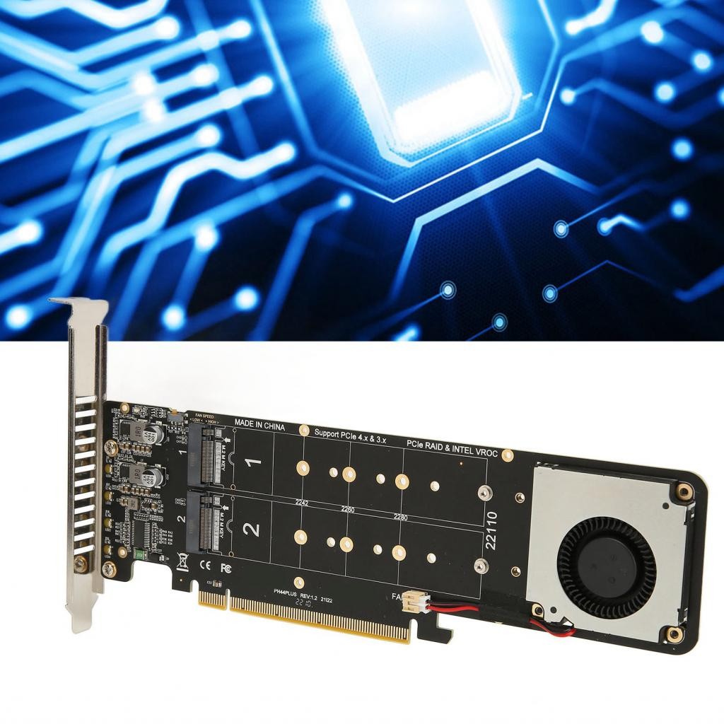 Ddhihi Airshi M.2 SSD Adapter Card 4 Disk Extension NVMe LED Indicator ...