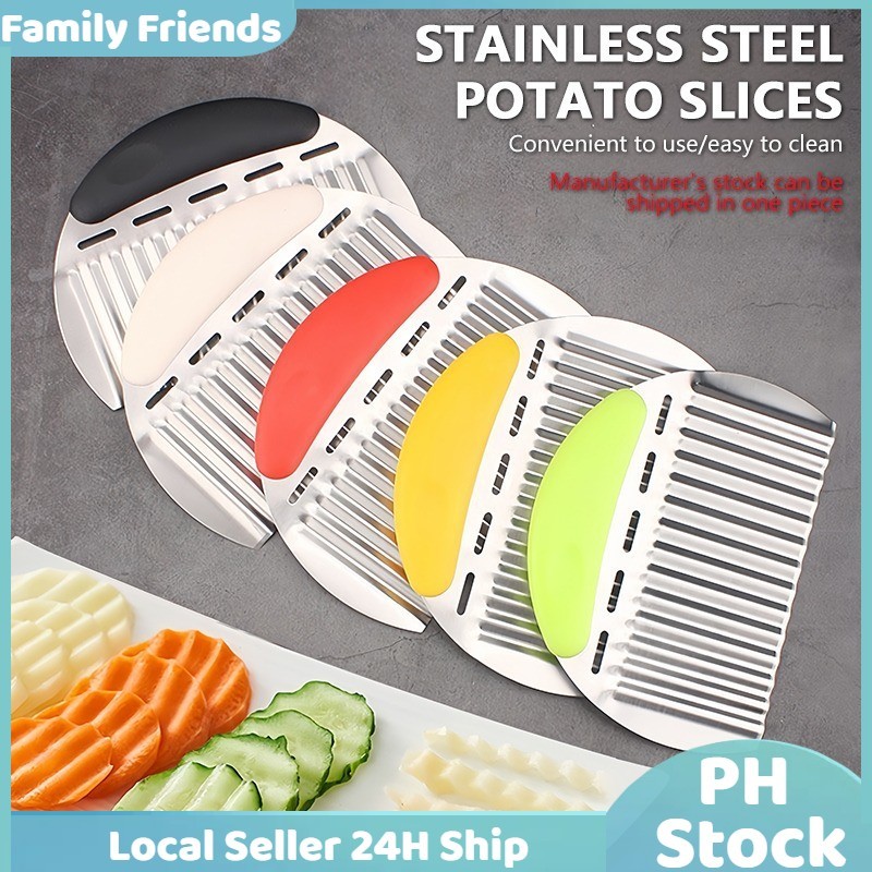 Crinkle Cutter Knife,Stainless Steel Wavy Slicer,Lightweight French Fry ...