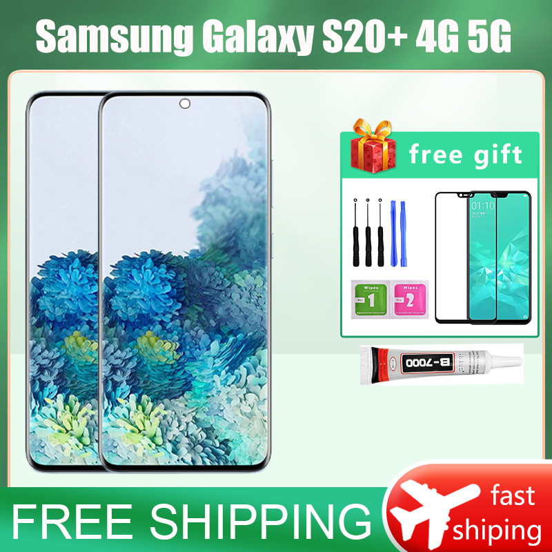 Original AMOLED OLED TFT Samsung Galaxy S20+ S20 Plus 4G 5G LCD Touch Screen With Frame ...