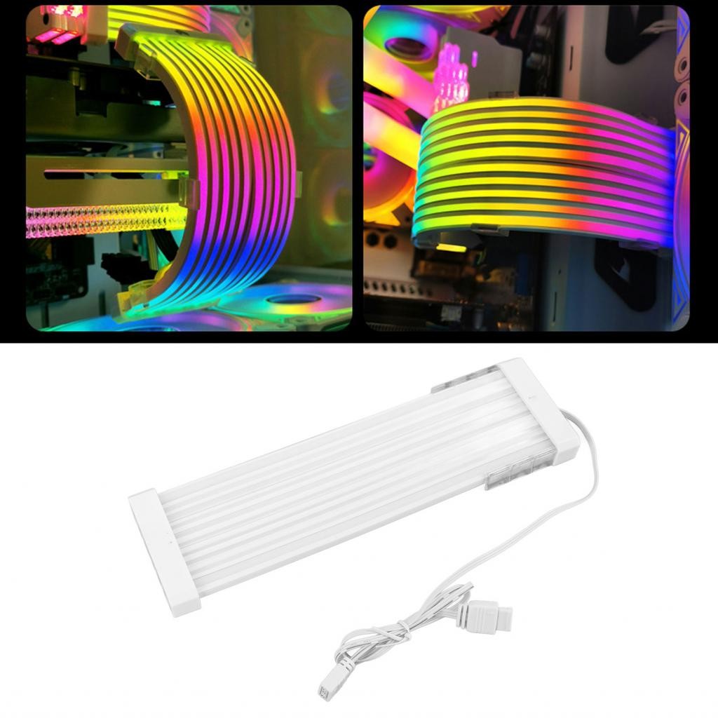 Dressit RGB PSU Cables ARGB PC Cable 200mm 5V 3 Pin Bendable Silicone ...