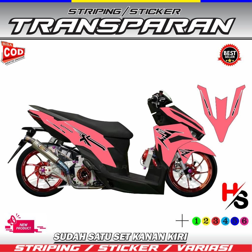 Polet ART STICKER STIPING MOTORCYCLE VARIATIONS HONDA VARIO GEN 2 2023/ ...