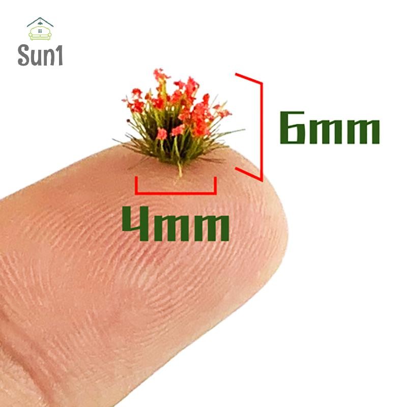 Sun1> 104pcs/box Static Grass Tuft Model Grass Tufts Terrain Model Kit ...
