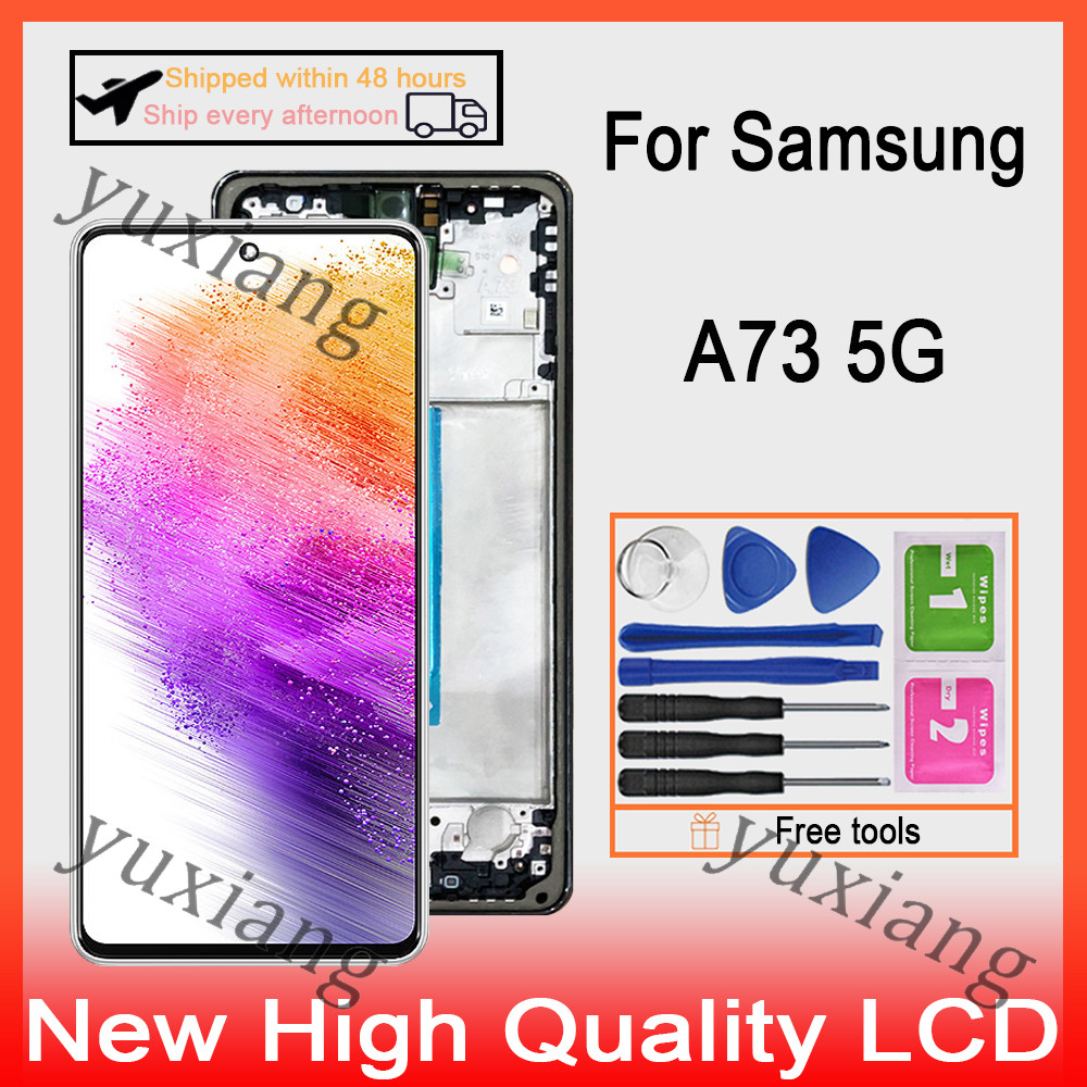 Original AMOLED TFT Samsung Galaxy A73 5G LCD Display Touch Screen With ...