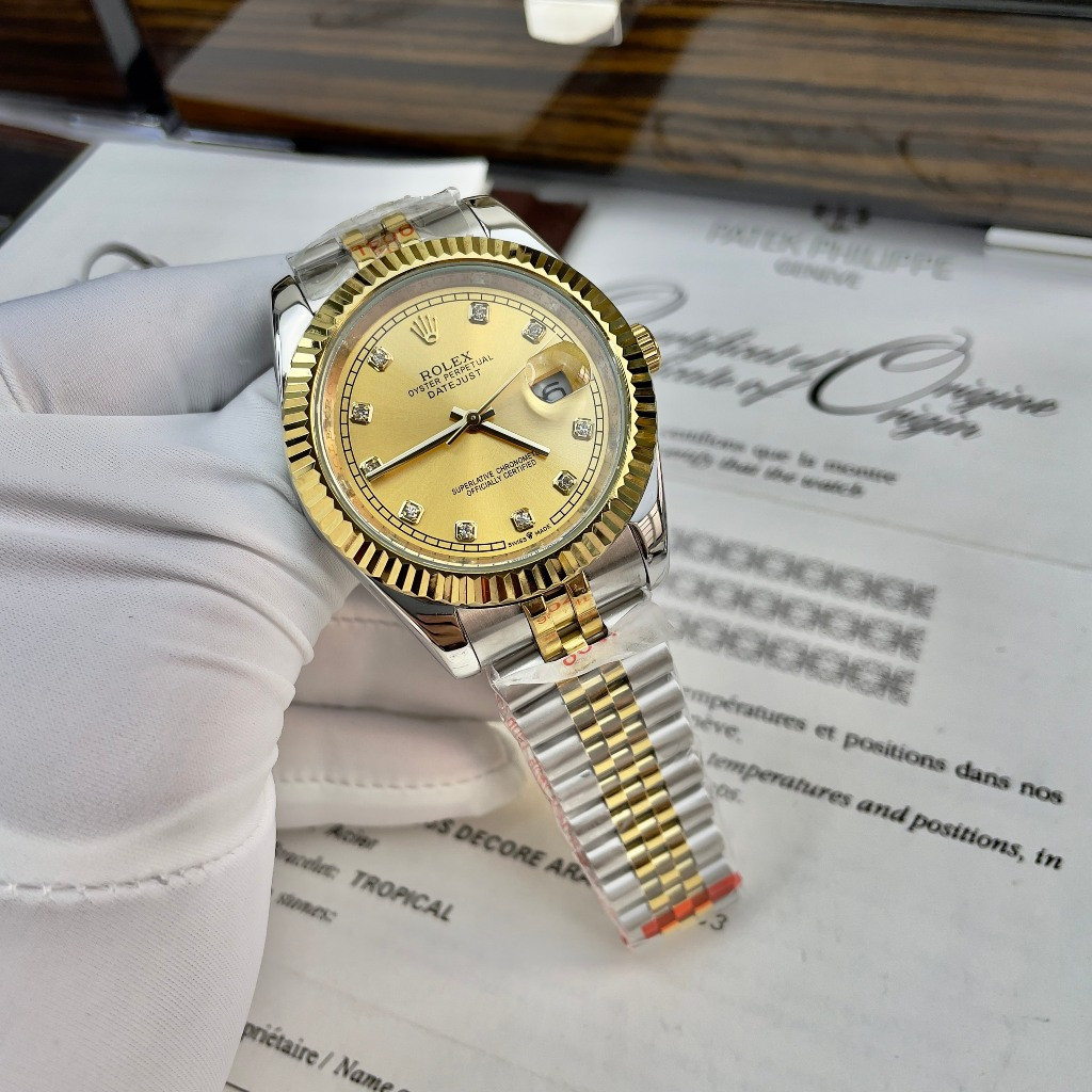 2025 Rolex_s Sapphire RA22A Watch Yellow Face DEMI Japanese Automatic ...