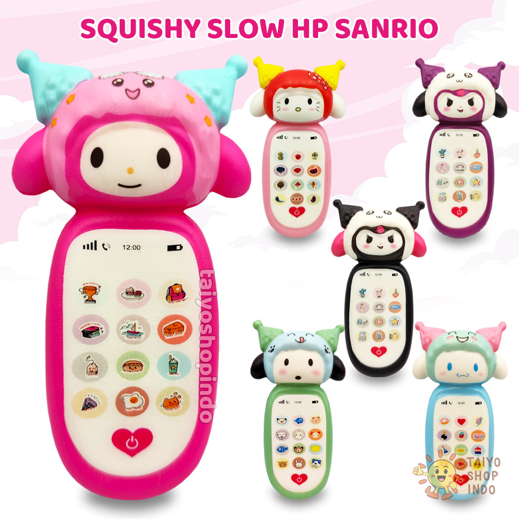 Taiyo Squishy Slow Hp Cartoon Character Sanrio Squishi Phone Squeeze ...