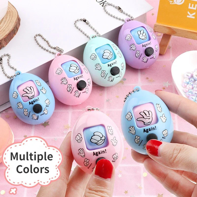 3Pcs Rock-paper-scissors Keychain Pendant Toy Fun Face Changing Guess ...