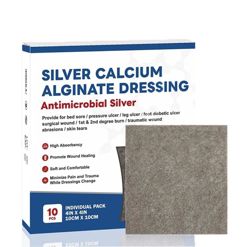 2 "/3" /4 "Silver calcium alginate wound dressing high absorption ...
