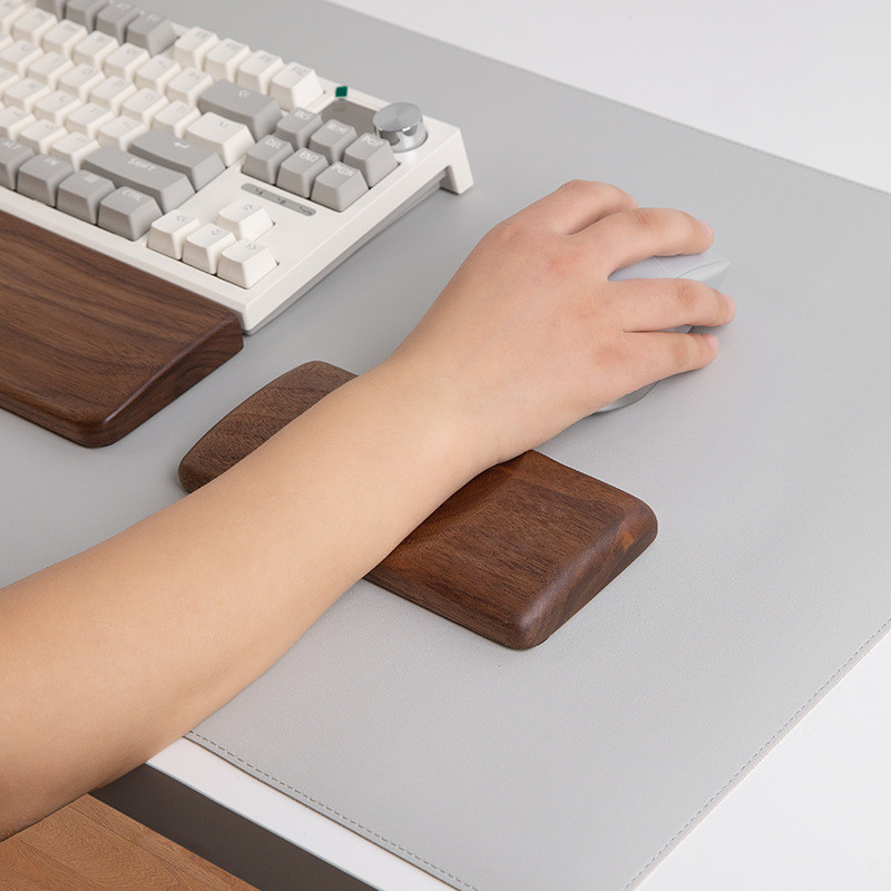 Pure Solid Wood Computer Mouse Holder, Wrist Support Comfortable Office ...