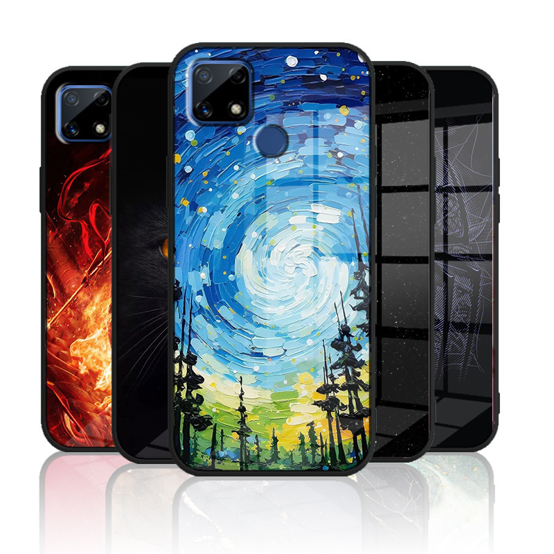Glass Casing for OPPO Realme C12 / realme c25 / realme c25s Shockproof ...