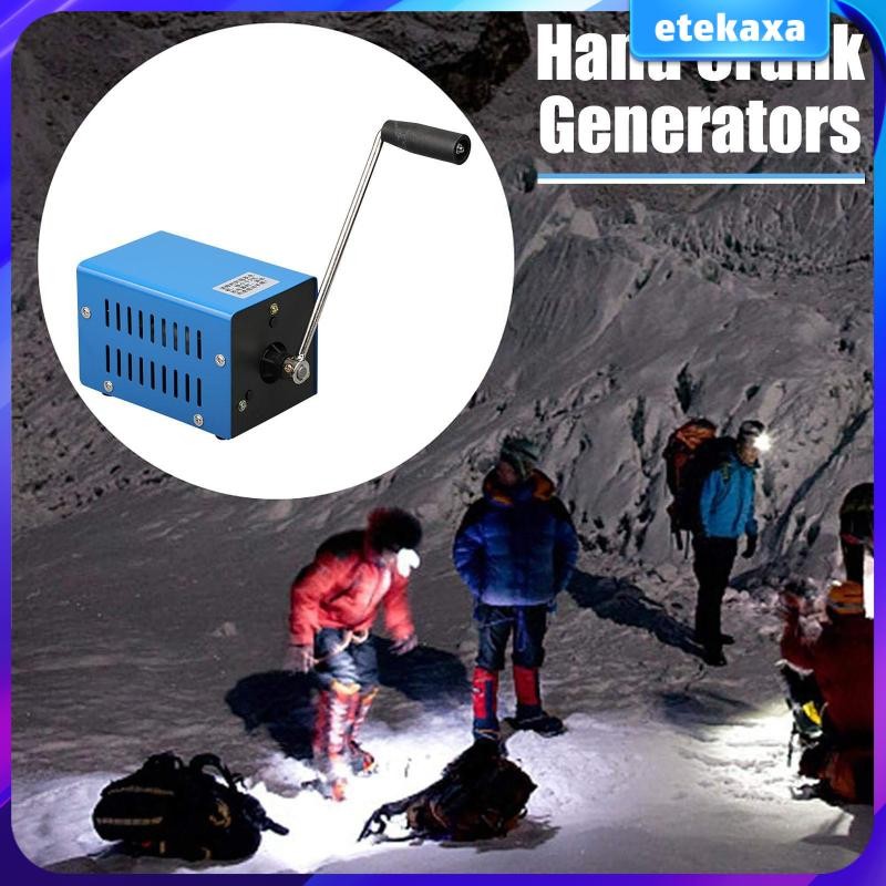 [Etekaxa] freneci Portable Generator Hand Crank Charger Generator USB ...