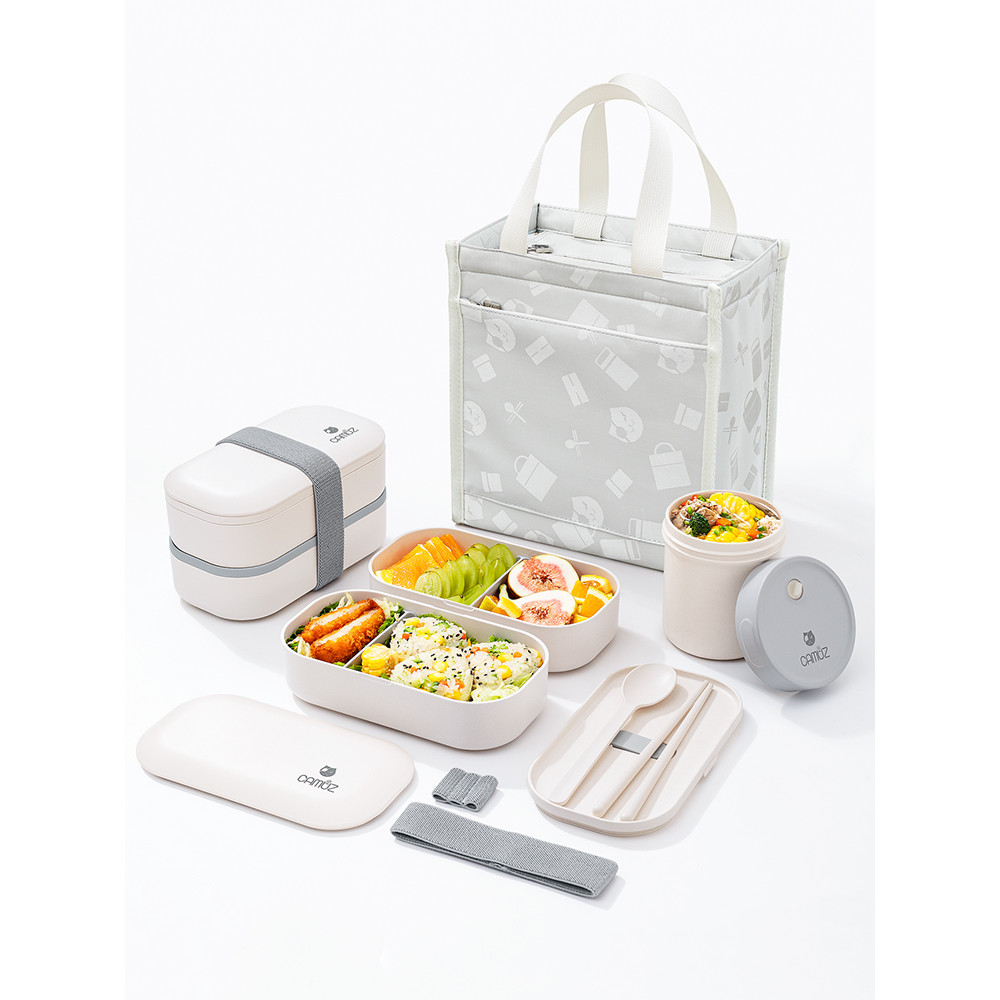 CAMUZ Bamboo Fiber Lunch Box Pro Microwaveable Lunch Box for Office ...