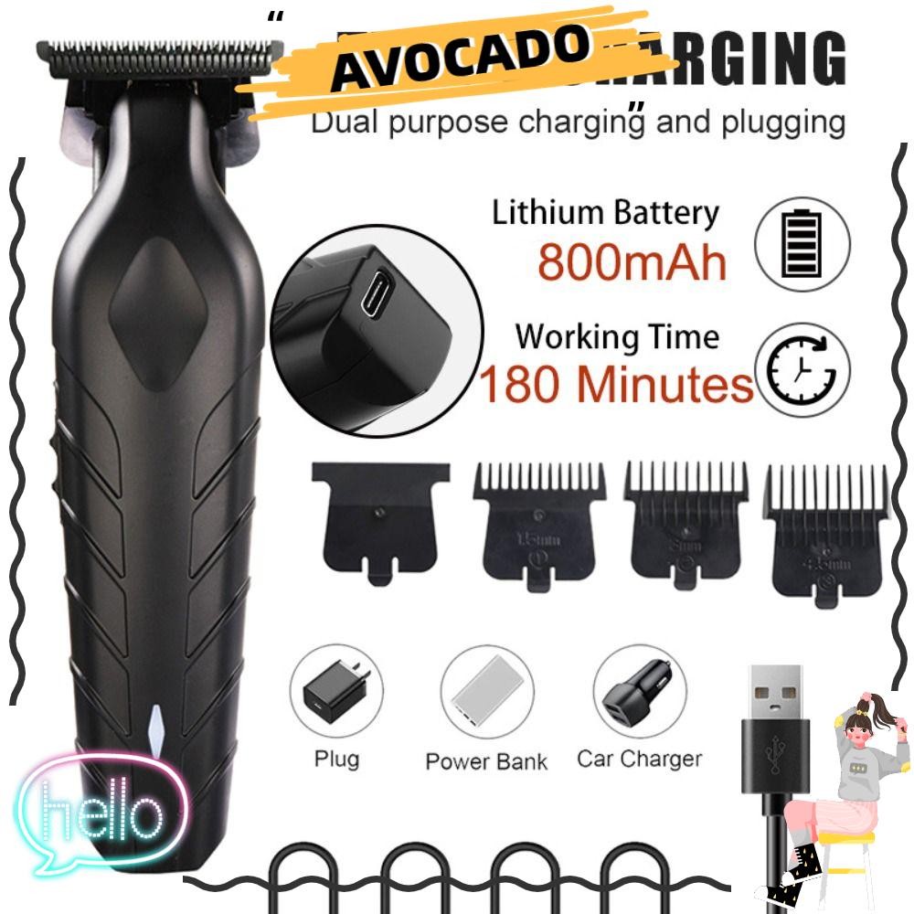 AVOCADA Electric Hair Clipper, Cordless Zero Gapped Hair Beard Trimmer ...