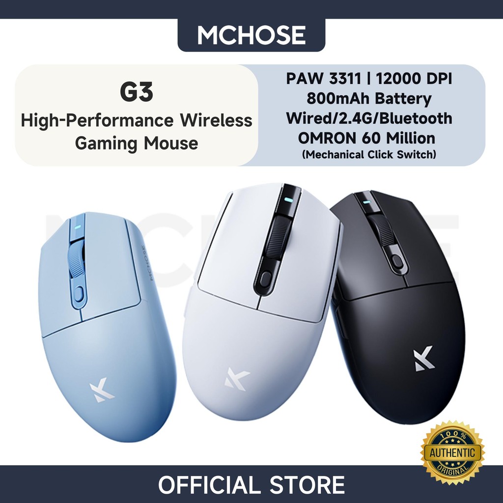 MCHOSE G3 800mAh High-Performance Wireless Gaming Mouse | Shopee Philippines