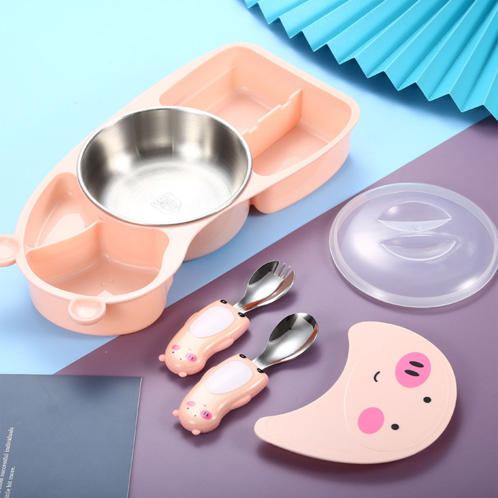 NEWARRIVAL Portable Lunch Box Stainless Steel Compartment Fruit Food ...