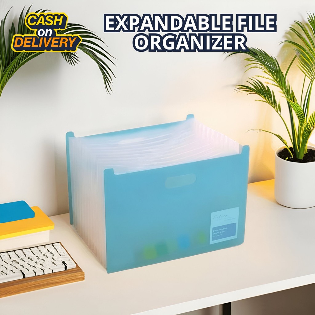 HomeBiz Supply Expandable File Organizer A4 with Labels | Shopee ...