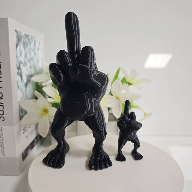 Big Middle Finger Figure With Leg 3D Printed Desktop Statue Decoration ...