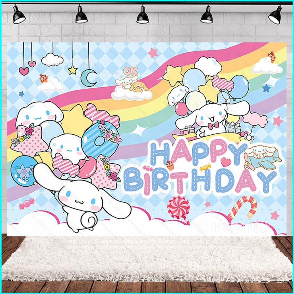 PS1 Sanrio Cinnamoroll Baby Shower Birthday theme backdrop banner ...