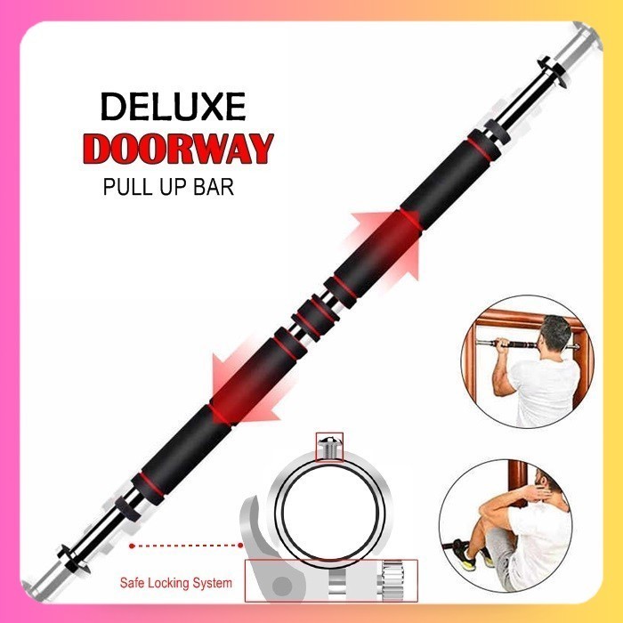 High Strength Doorway Pull Up Chin Up Fitness Bar No Screw Safety ...